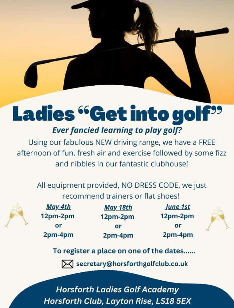 Free! 2025 Ladies Get Into Golf - Horsforth Golf Club